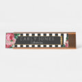 Black Stripes and Floral Desk Nameplate | Zazzle