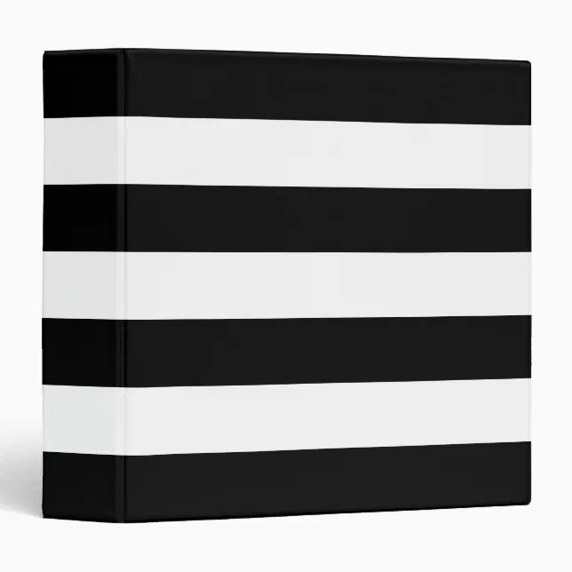 Black Stripes Binder | Zazzle