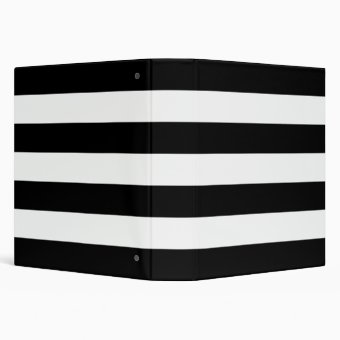 Black Stripes Binder | Zazzle