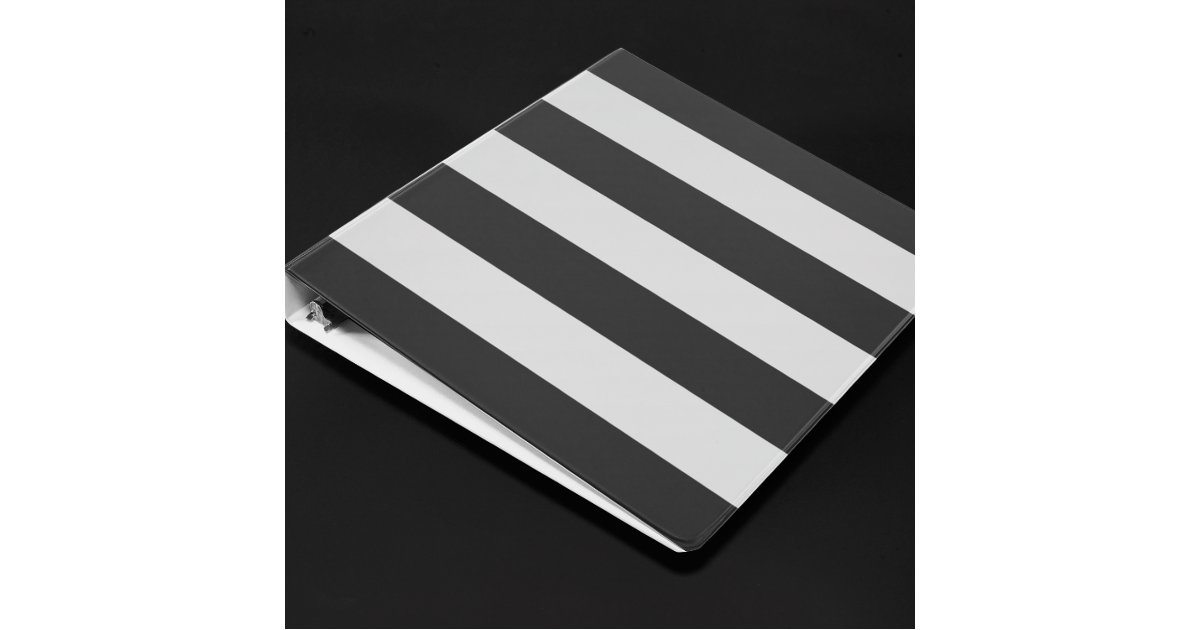 Black Stripes Binder | Zazzle