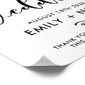 Black Stylish Script Welcome Wedding Sign Poster | Zazzle