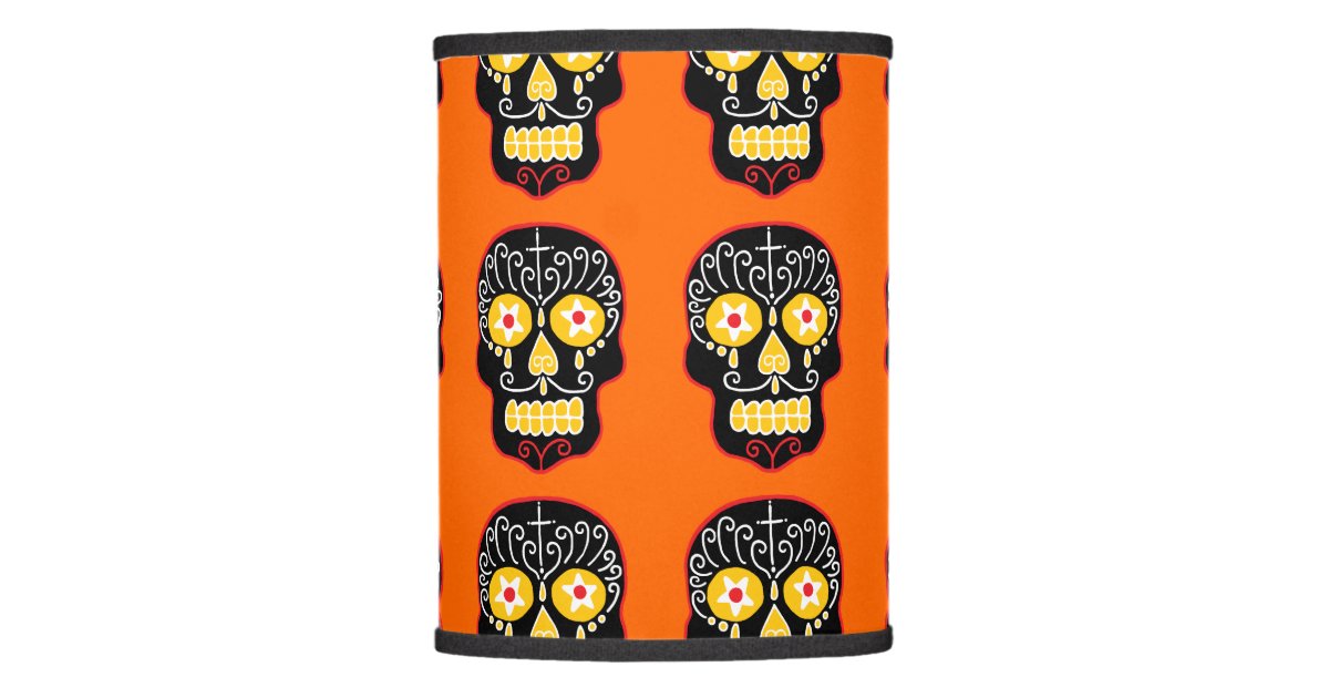 Black Sugar Skull Lamp Shade | Zazzle