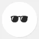 Black Sunglasses Classic Round Sticker | Zazzle