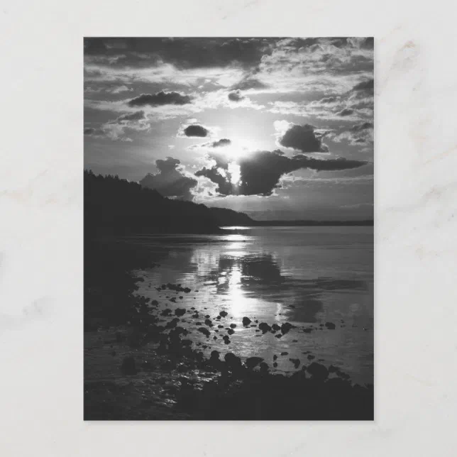 Black Sunset Postcard | Zazzle