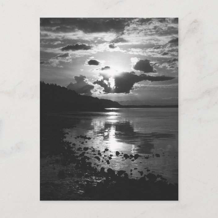 Black Sunset Postcard | Zazzle.com