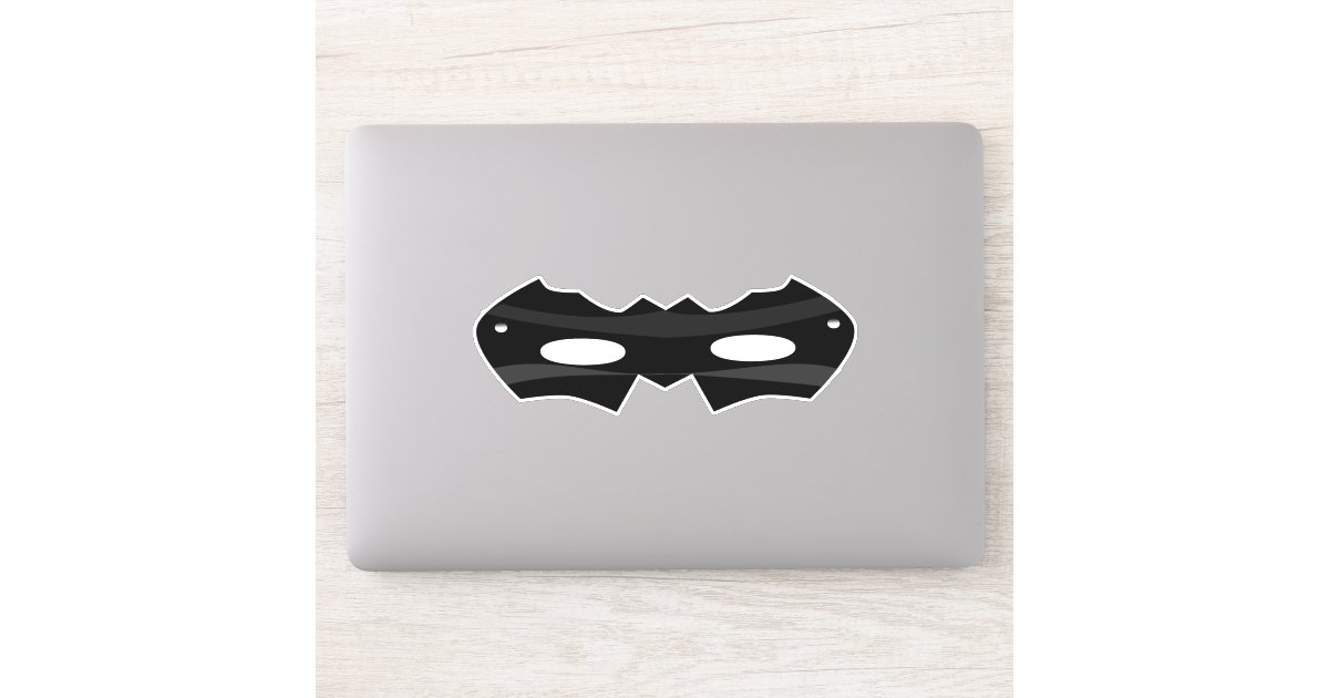 Black superhero mask sticker | Zazzle