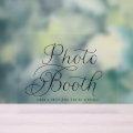Black Sweet Calligraphy Wedding Photo Booth Acrylic Sign | Zazzle