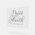 Black Sweet Calligraphy Wedding Photo Booth Acrylic Sign | Zazzle