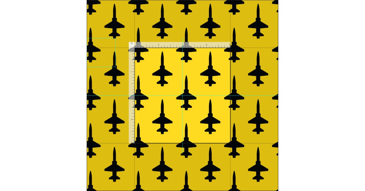 Black T-38 Talon on Yellow Fabric | Zazzle