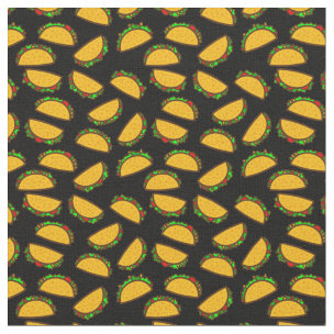 Black tacos fabric | Zazzle