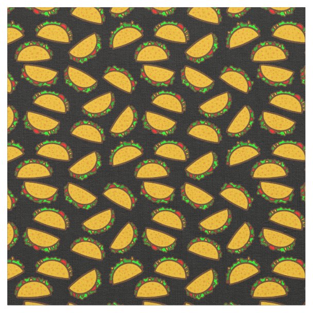 Black tacos fabric | Zazzle