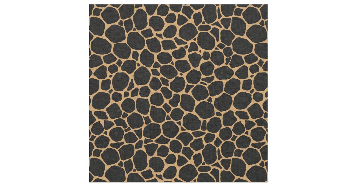 Black Tan Animal Print Fabric | Zazzle