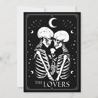 Black tarot Goth save the date wedding Invitation | Zazzle