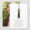 Black Tassel Graduation Party Photo Custom Invitation | Zazzle