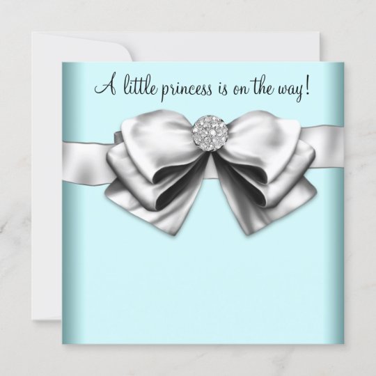 Black Teal Blue Princess Baby Shower Invitation | Zazzle.com