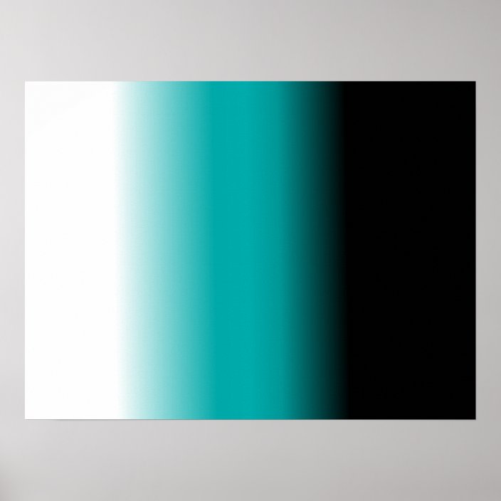 Black Teal White Ombre Poster | Zazzle.com