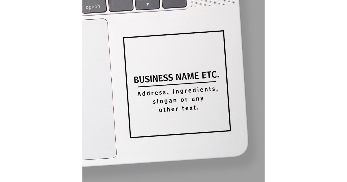 Black Text on Clear Transparent Sticker | Zazzle