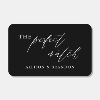 Black The Perfect Match Elegant Wedding Matches | Zazzle