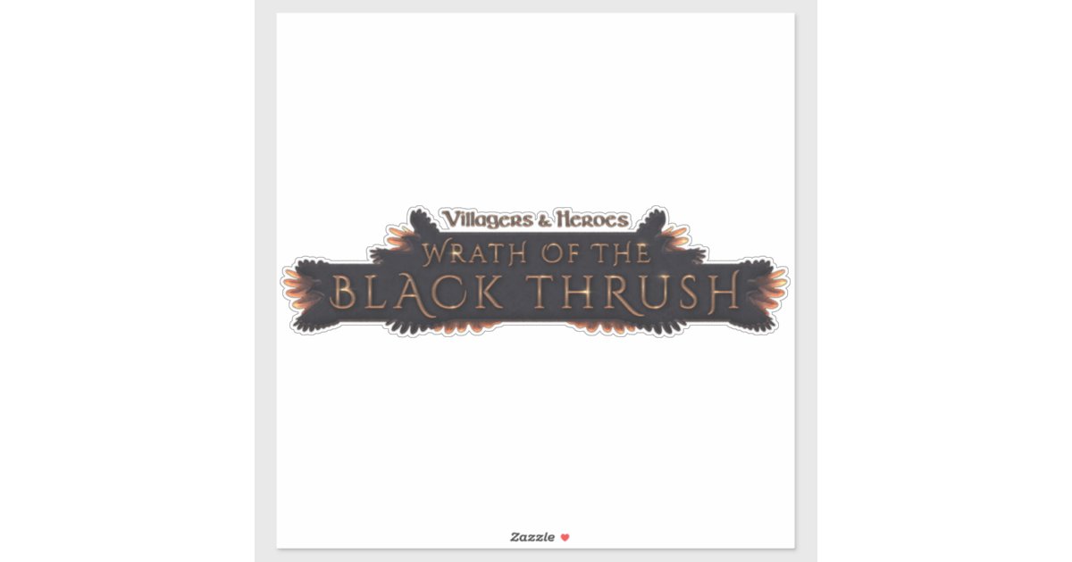 Black Thrush Sticker | Zazzle