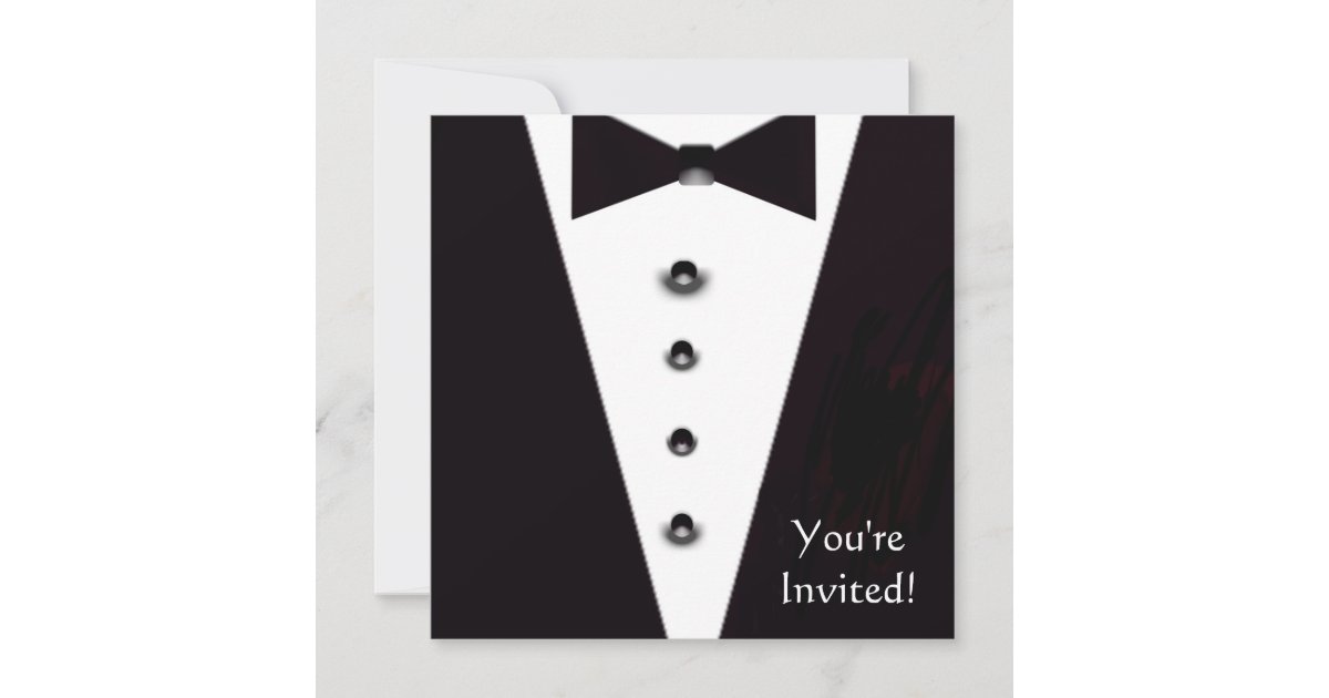 Black Tie Formal Event Invitation | Zazzle