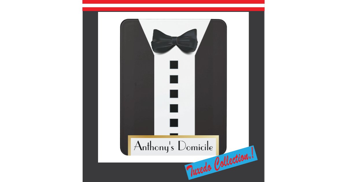 Black Tie Tuxedo Funny Monogram Poster | Zazzle