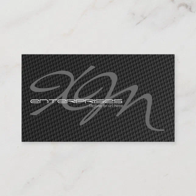 Black Tightly Woven Carbon Fiber Textured Business Card | Zazzle