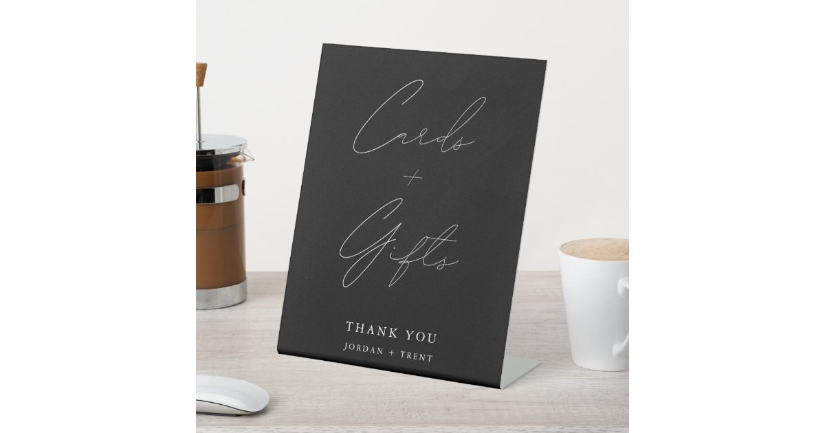 Black Timeless Calligraphy Card and Gifts Sign | Zazzle