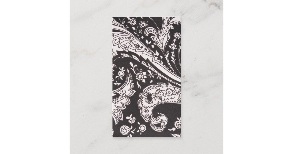 Black Toile Business Card | Zazzle