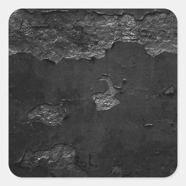Black Torn Damaged Paper BAckground Square Sticker | Zazzle