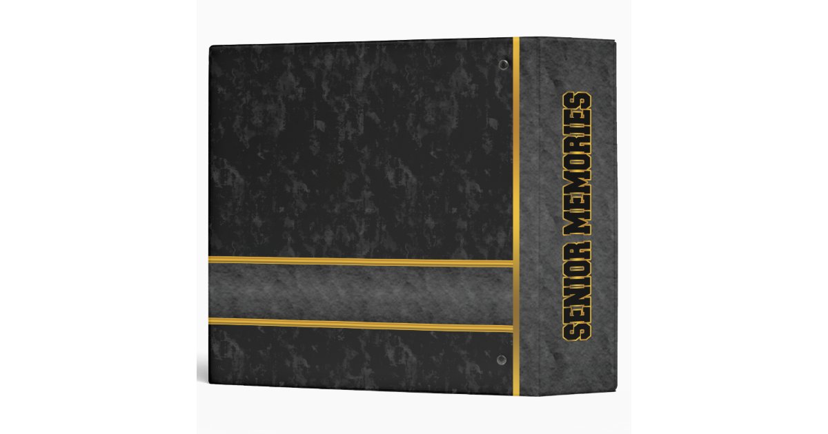 Black Traditional Photo Class Senior Memories Binder | Zazzle