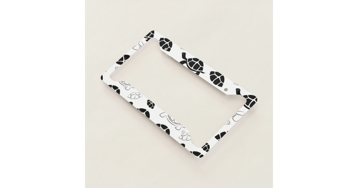 Black Turtle License Plate Frame | Zazzle