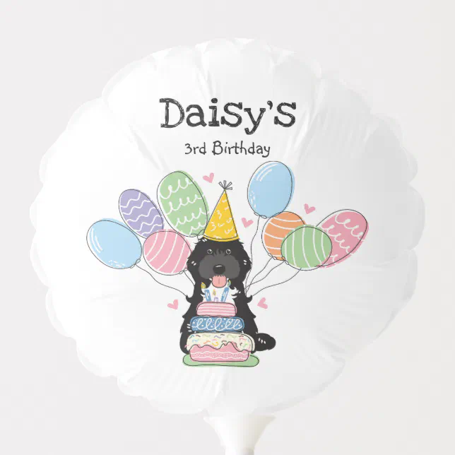 Black Tuxedo Cockapoo Cavapoo Dog Birthday Party Balloon | Zazzle