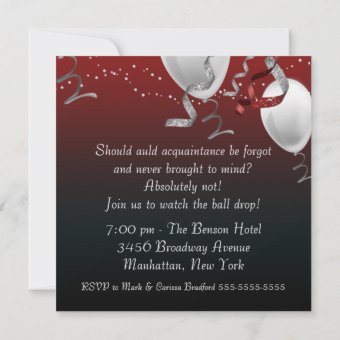 Black Tuxedo Red Dress Party Invitation Template | Zazzle