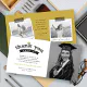 Black Typography Bold Sketch Graduation Cap Photo Thank You Card | Zazzle