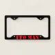 BLACK UFO MAN LICENSE PLATE FRAME | Zazzle