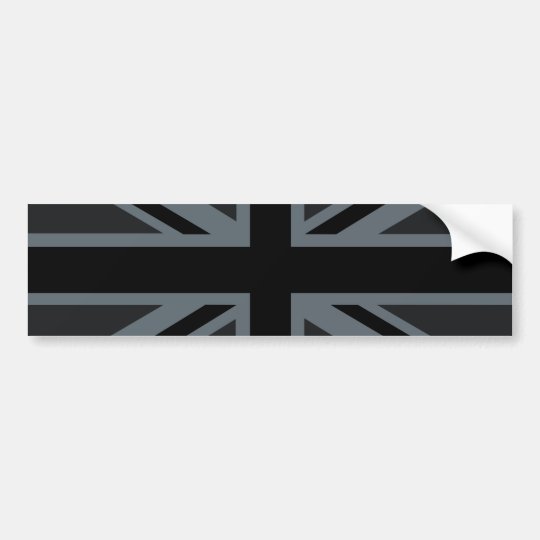 Black Union Jack British Flag Decor Bumper Sticker | Zazzle.com