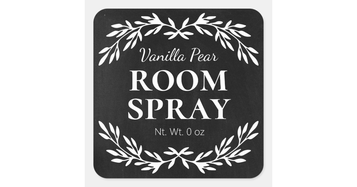 Black Vintage DIY Room Spray Labels | Zazzle