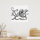Black Vintage Octopus Scientific Illustration Poster | Zazzle