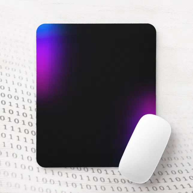 Black Violet Gradient Glow Mouse Pad | Zazzle