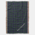 Black Watch Tartan Plaid Custom Throw Blanket | Zazzle