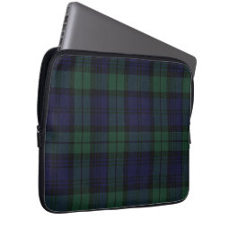 Black Watch Tartan Plaid Laptop Cover | Zazzle