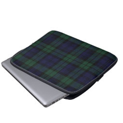 Black Watch Tartan Plaid Laptop Cover | Zazzle