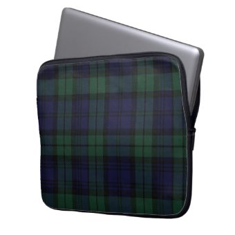 Black Watch Tartan Plaid Laptop Cover | Zazzle