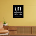 Black Weightlifting Fitness Gym Poster | Zazzle