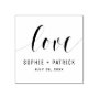 Elegant Script Custom Names Wedding Return Address Rubber Stamp | Zazzle