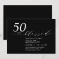 Black & White | 50 Years Loved 50th Birthday Party Invitation | Zazzle
