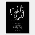 Black & White 85th Birthday Party Welcome Foam Board | Zazzle