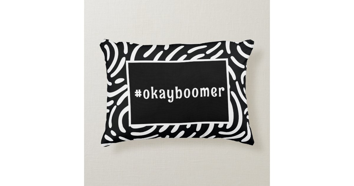 Black White Abstract Pattern Hashtag Dorm Room Accent Pillow | Zazzle