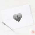 Black & White Aerial View of New York City Night Heart Sticker | Zazzle