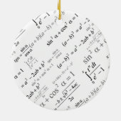 Black White Algebra Math Monogram Initial Ceramic Ornament | Zazzle